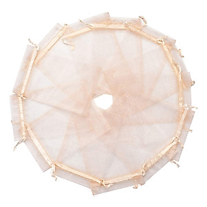 MAZYPO 100 Pieces Premium Sheer Organza Bags with Drawstring, 4x6 inch Wedding Party Favor Bags Mesh Gift Bags, Jewelry Pouches for Party, Baby Shower, Christmas, Candy Favor Bags (Peach)