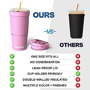 Frost Buddy Togo Buddy - 30 oz Stainless Steel Vacuum Insulated Tumbler - Thermal Mug for Hot and Cold Drinks - Dunkin Cup (Mocha)