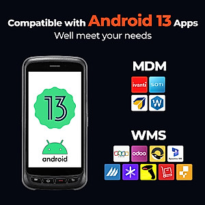 Newest 2023 Android Barcode Scanner MUNBYN Handheld Mobile Computer 1D/2D QR Zebra Scanner with Pistol Grip Android 11 Data Terminal IP65 Rugged PDA 4G Wi-Fi GPS BT 8000mAh Battery for WMS Management