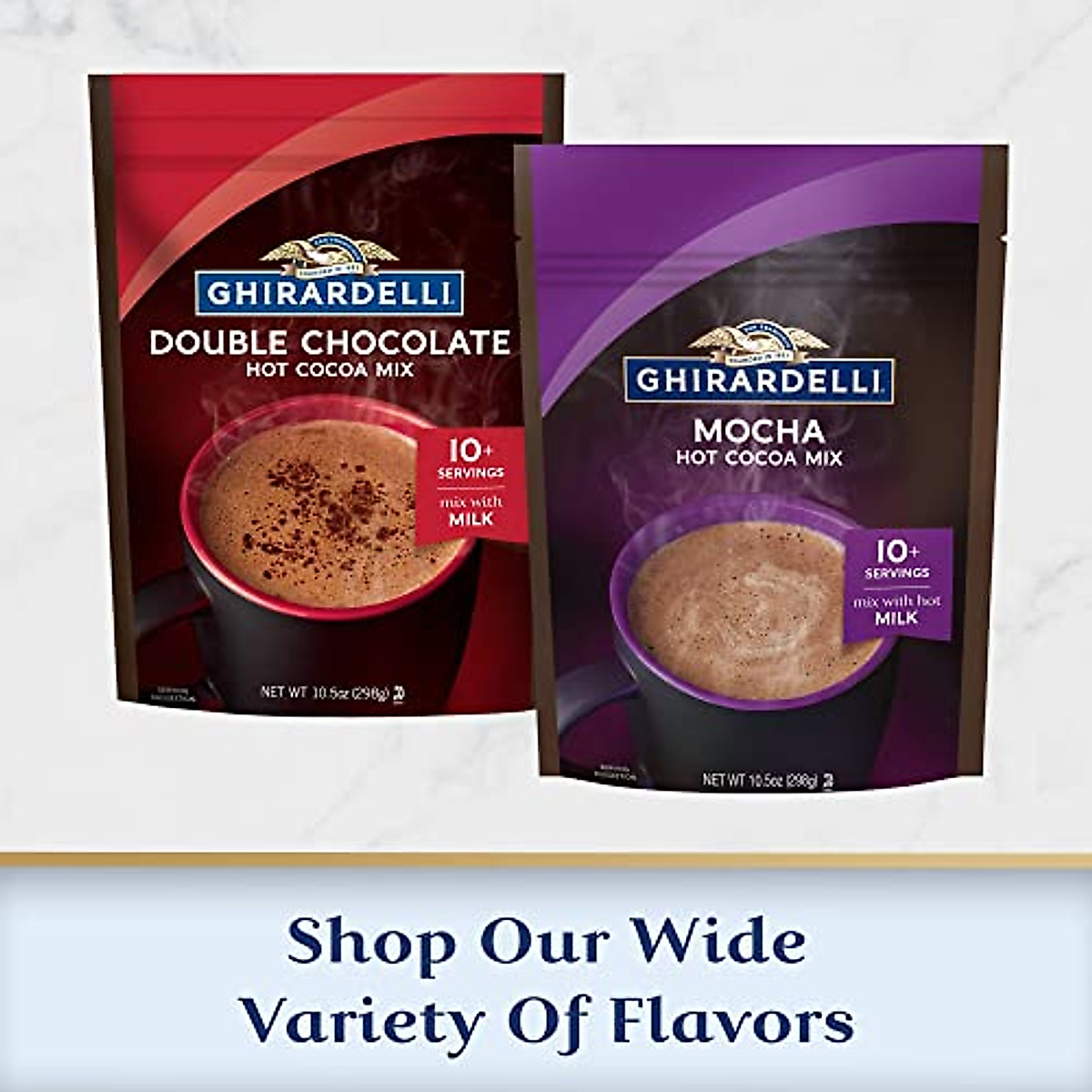 Ghirardelli Double Chocolate Premium Hot Cocoa - 10.5 oz. (298g)​