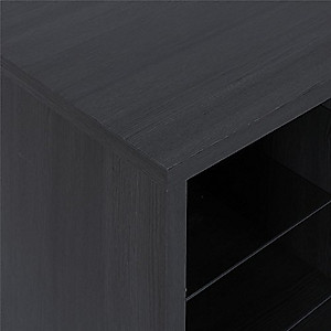 Ameriwood Home Lumina Fireplace Stand for TVs, up to 70", Black Oak