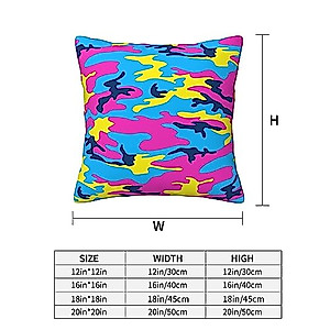 AFHYZY Camo Throw Pillow Covers Set of 2 Soft Pillow Case Protectors with Zipper Standard Size Pillowcase Covers Home Decor Couch Pillows 18"x18"