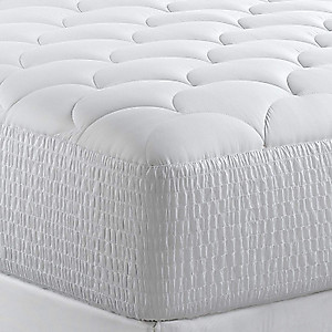 Marriott Mattress Topper - Plush, Quilted Mattress Pad with Hypoallergenic Fill - Fits Mattresses Up to 15" - Queen