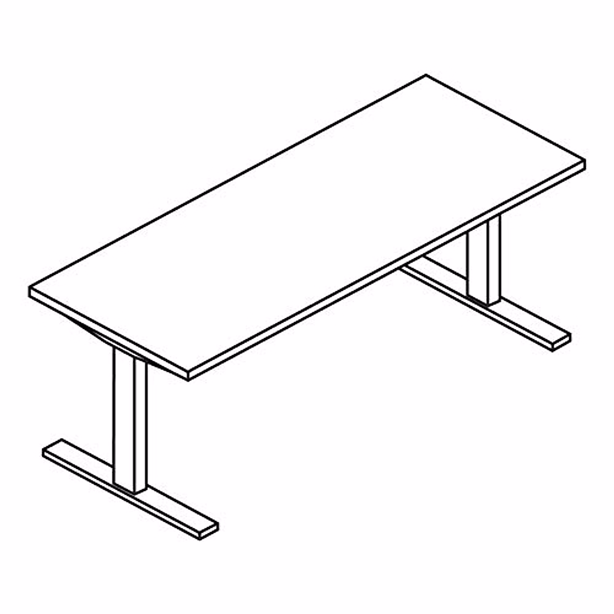 HON Coordinate Height-Adjustable Base - 3-Stage Expandable Desk or Table Base, Nickel (HHAB3S2L)