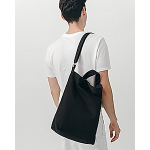 BAGGU Duck Bag Canvas Tote, Essential Everyday Tote, Spacious and Roomy, Black