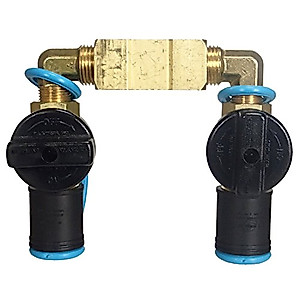 M.B. Sturgis Inc. Dual 3/8" Ball Valve Quick Disconnect~ Made in USA ~