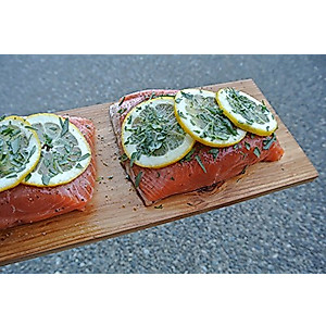 10 Cedar Grilling Planks (8 Extra Long + 2 Bonus Short Planks!) - Perfect for Salmon, Fish, Steak, Veggies and More. Made in USA! Re-use Several Times. Fast Soaking.