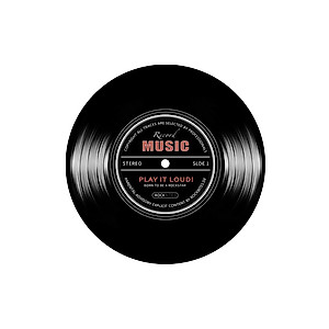 Aomesinc Vinyl Record Area Rug, Fashion Vinyl Record Pattern Floor Mat, Round Non Slip Rug((80X80cm),Style B)