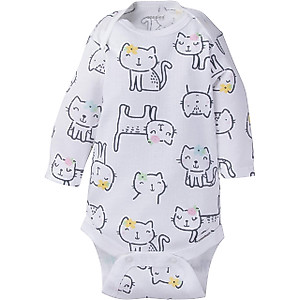 Onesies BrandUnisex Baby6-Pack Long Sleeve Bodysuitscats0-3 Months