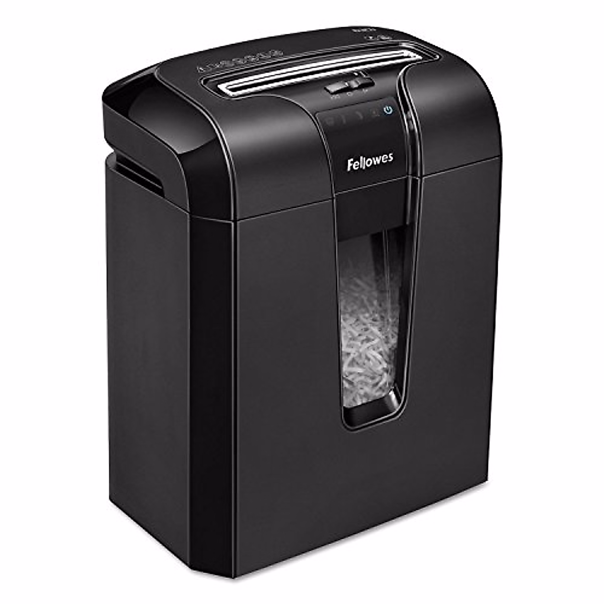 Fellowes 4600001 Shredder Cross-Cut, 10Sht Cap, 15-1/4"x10"x19", Black