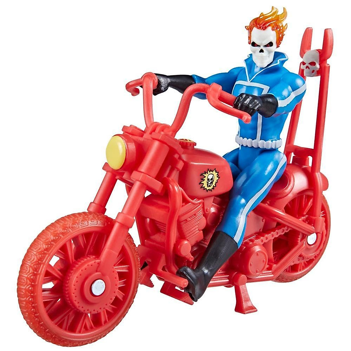 Marvel Legends Series Retro 375 Collection Ghost Rider 3.75-Inch Collectible Action Figures, Toys for Ages 4 and Up, Includes Vehicle