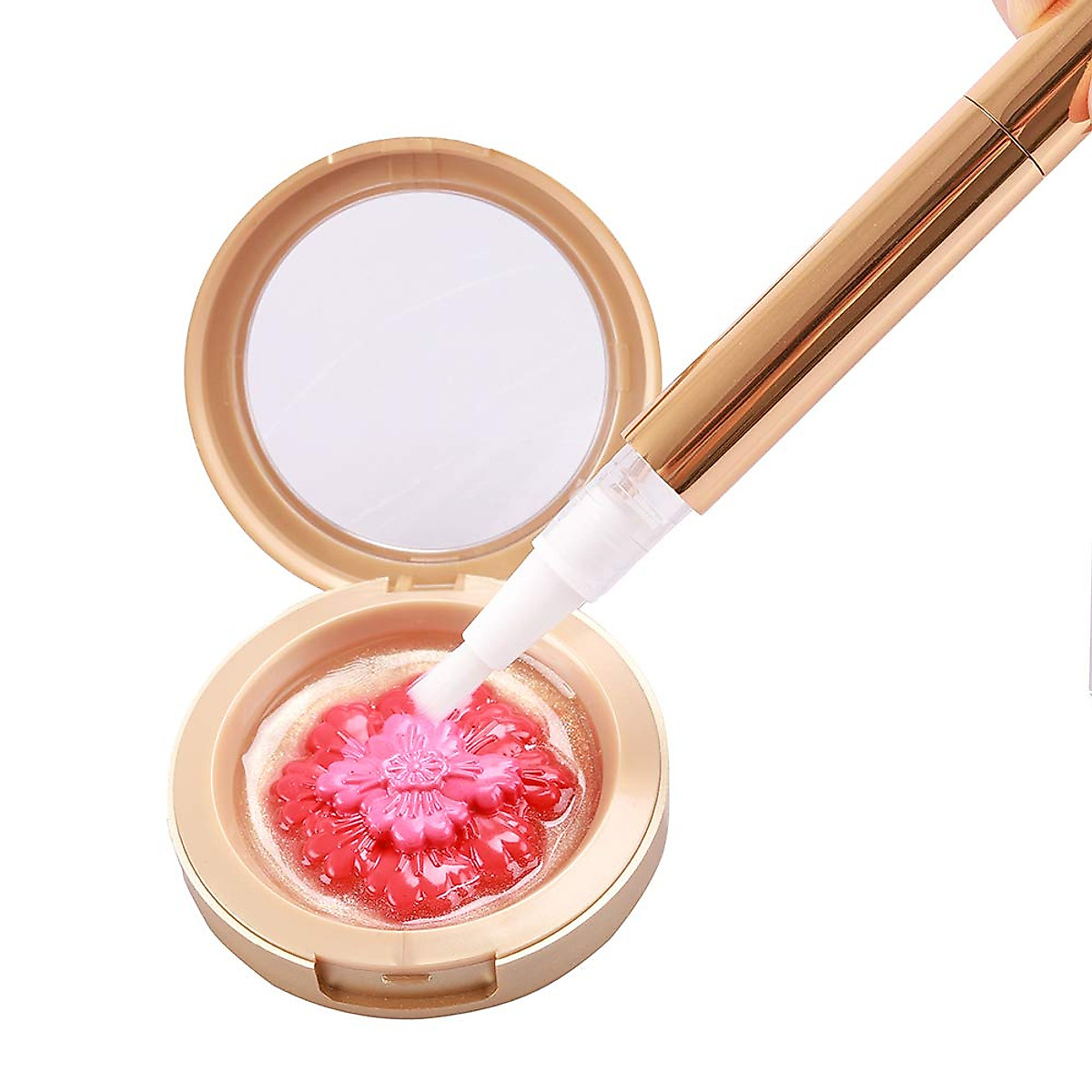 Rocutus 3pcs Refillable Plastic Empty Nail Oil Pen With Brush Gold Twist Bottle Portable Tooth Whitening Gel Cosmetic Container