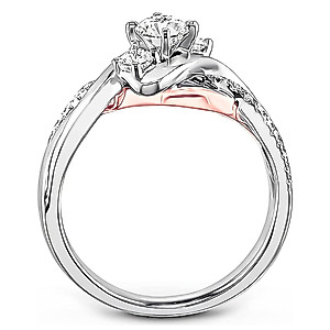 ZLAEBL 1.8 Carat Twisting Infinity Engagement Rings for Women, Mossanite Ring Sterling Silver Plated with White Gold Wedding Ring Love Gifts,7