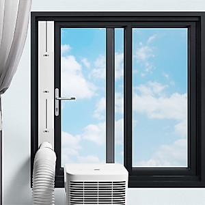 YoleShy Portable Air Conditioner Window Kit with Coupler Adjustable Window Seal for AC Unit, Sliding AC Vent Kit for Exhaust Hose, Universal for Ducting with 5.9 Inches Diameter