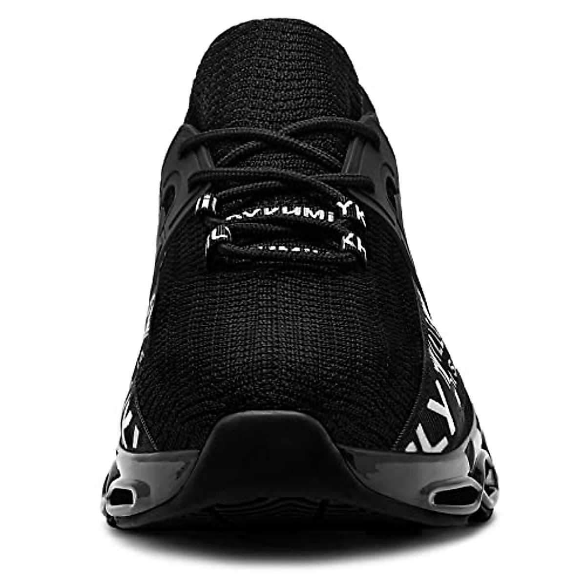 DYKHMATE Steel Toe Shoes for Men Women Lightweight Fashion Safety Sneakers Breathable Comfortable Safety Toe Slip On Tennis Shoes for Work (9, Black White)