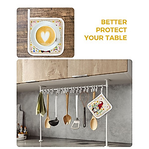 2 Pack Pot Holders for Kitchen,Spring Idyllic Gnome Yellow Daisy Flower Red Ladybug Heat Proof Potholder Hot Pads Trivet,Elf Country Floral Plant Washable Coaster Potholders for Cooking Baking