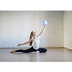 CIZEBO Small Exercise Ball for Between Knees, 6 inch Pilates Ball with Pump, Mini Yoga Core Ball Physical Therapy, Blue