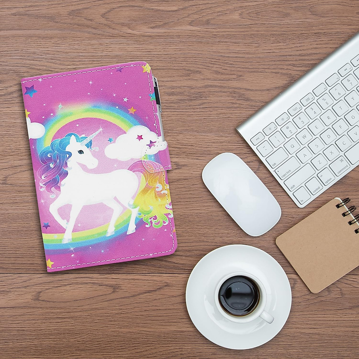Fancity for iPad 9th Generation Case 2021, for iPad 8th 7th Generation Case (2020/2019 Release), 10.2 Inch PU Leather Case with Pen Holder, Smart Wake Sleep Stand Cover with Card Slot, Angle Unicorn