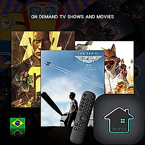 2022 HTV8 Box Brazil H8, HTV 7 Brazil Brazilian TV Box - 2GB RAM +16GB | 2.4GHz/ 5GHz WiFi 4K UHD Bluetooth 4.2 | Extra Backlit Mini Keyboard