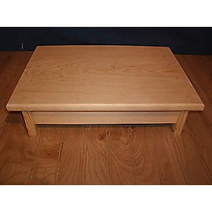 Handmade wooden stool, step stool, 4" wooden step stool, wide adult step stool, wood step stool, handmade wooden step stool