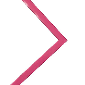 FRAMES BY POST 0.75 Inch Pink Picture Photo Frame With Pink Mount 50 x 40 cm Image Size 16 x 12 Inch Plastic Glass