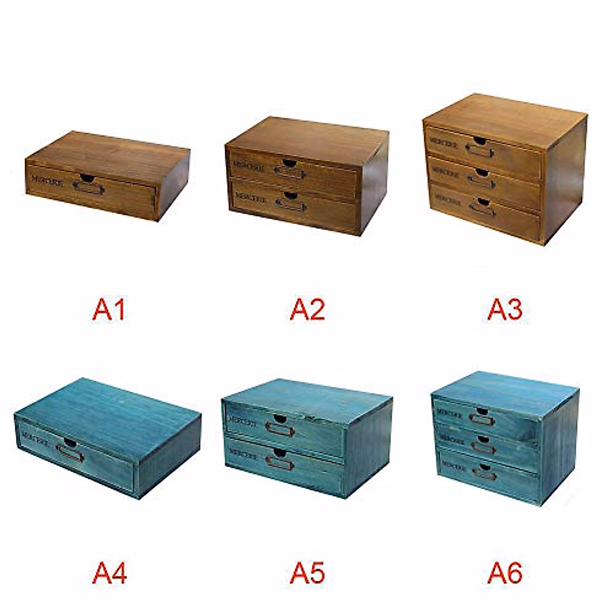 Ochine Creative Drawer-Type Cosmetic Storage Box Retro Old Style Wooden Multifunctional Desktop Storage Box