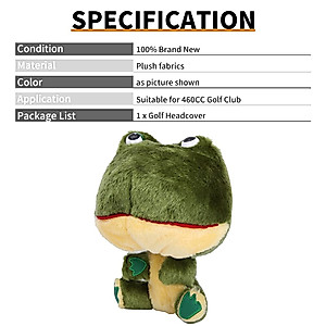 Plush Golf Head Covers Club Protective Driver Headcover Frog Shape