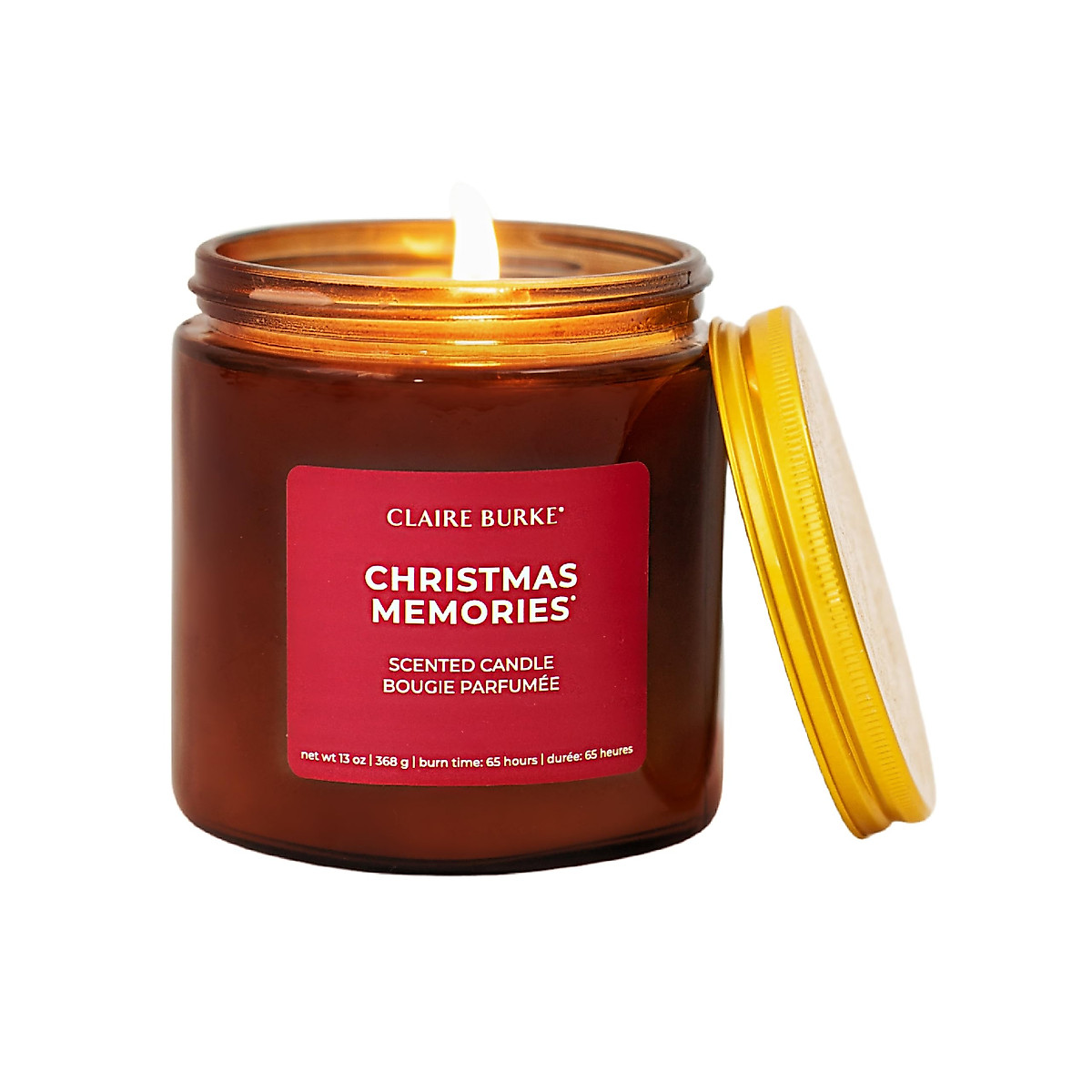 Claire Burke Christmas Memories Candle Holiday Fragrance 70-hour burn time 14 oz, 1 ct