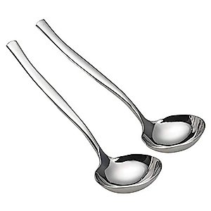 Idotry 2-Piece Stainless Steel Gravy Soup Spoon, Gravy Ladle Soup, Small Ladle