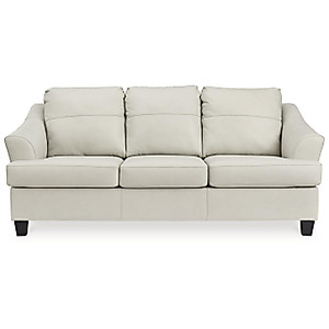 Signature Design by Ashley Genoa Modern Leather Match Sofa, White