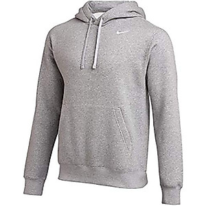 Nike Team Club Pullover Hoodie (Dark Grey/White, Medium)