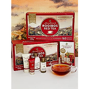 African Extracts Rooibos Tea - with Bonus SKINCARE Pack -160 Teabags USDA Organic South African 100% Pure Caffeine Free Fairtrade