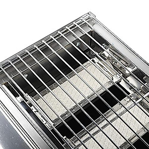 Stainless Steel Gas BBQ Grill with 3 Burners, Portable Propane BBQ Barbecue Deck Patio Fry Cooker Tabletop Cooker for Backyard Outdoor Garden Commercial