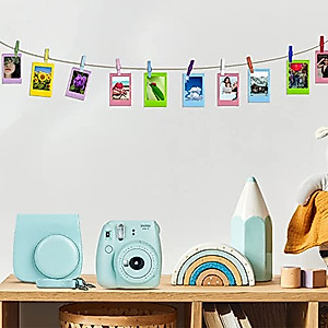 FujiFilm Instax Mini 9 Instant Camera + Fujifilm Instax Mini Film (60 Sheets) Bundle with Deals Number One Accessories Including Carrying Case, Selfie Lens, Photo Album (Ice Blue)