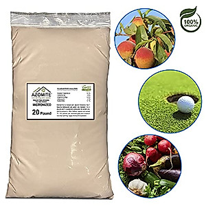 Azomite Organic Micronized Trace 0-0.2 Fertilizer Bulk Bag of 67 Essential Minerals OMRI Certified, 20 Lbs