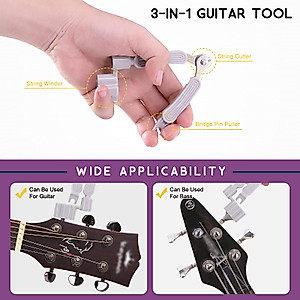 Swpeet 263Pcs Electric Guitar Screw Kit (9 Types) with Springs and Guitar String Winder, Screwdriver,Tweezers,0.75mm Guita Pick for Electric Guitar Bridge