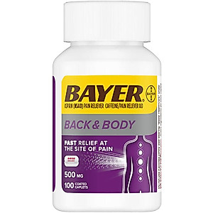 Bayer Extra Strength Bayer 500mg, 100 Count - Pack of 2