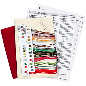 Dimensions Whimsical Counted Cross Stitch Kit Santa's Truck Stocking - 16"(1 Pc.) - Christmas Stocking, DIY Gift for Loved Ones, Ideal for Festive Events