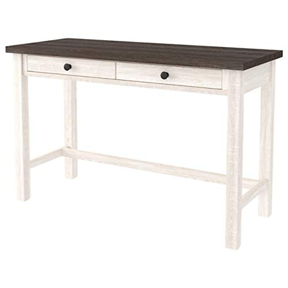 Signature Design by Ashley Dorrinson Modern Farmhouse 47" Home Office Desk with 2 Drawers, Whitewash