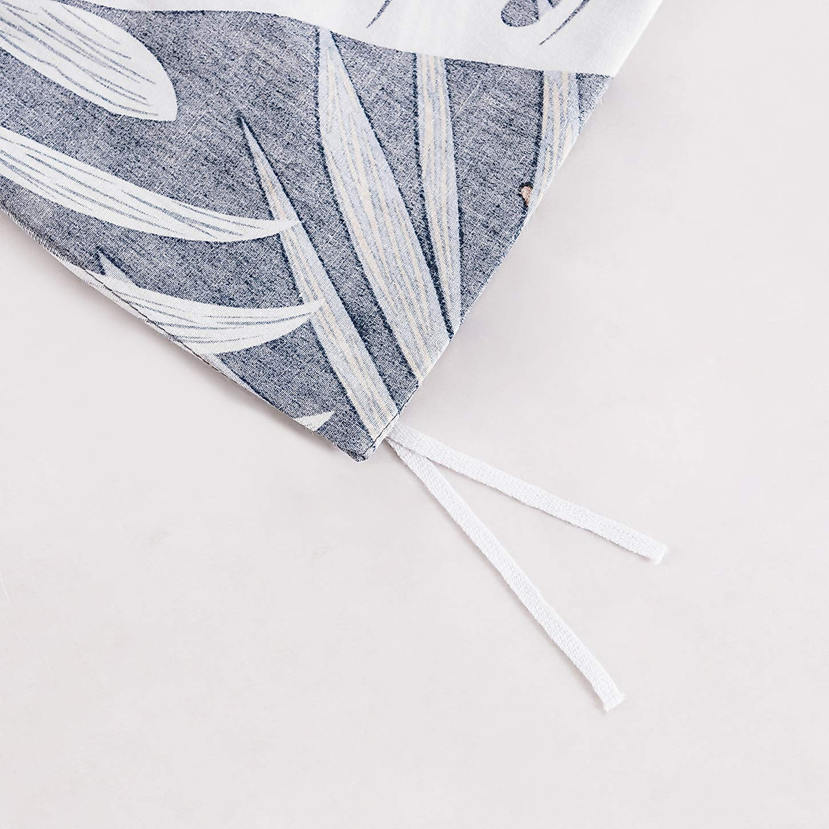 YuHeGuoJi Tropical Duvet Cover King 100% Cotton Blue Botanical Duvet Cover Soft 3 Pcs Set 1 Palm Leaves Plant Print Duvet Cover with Zipper 2 Pillowcases Botanical Bedding Breathable Comfortable