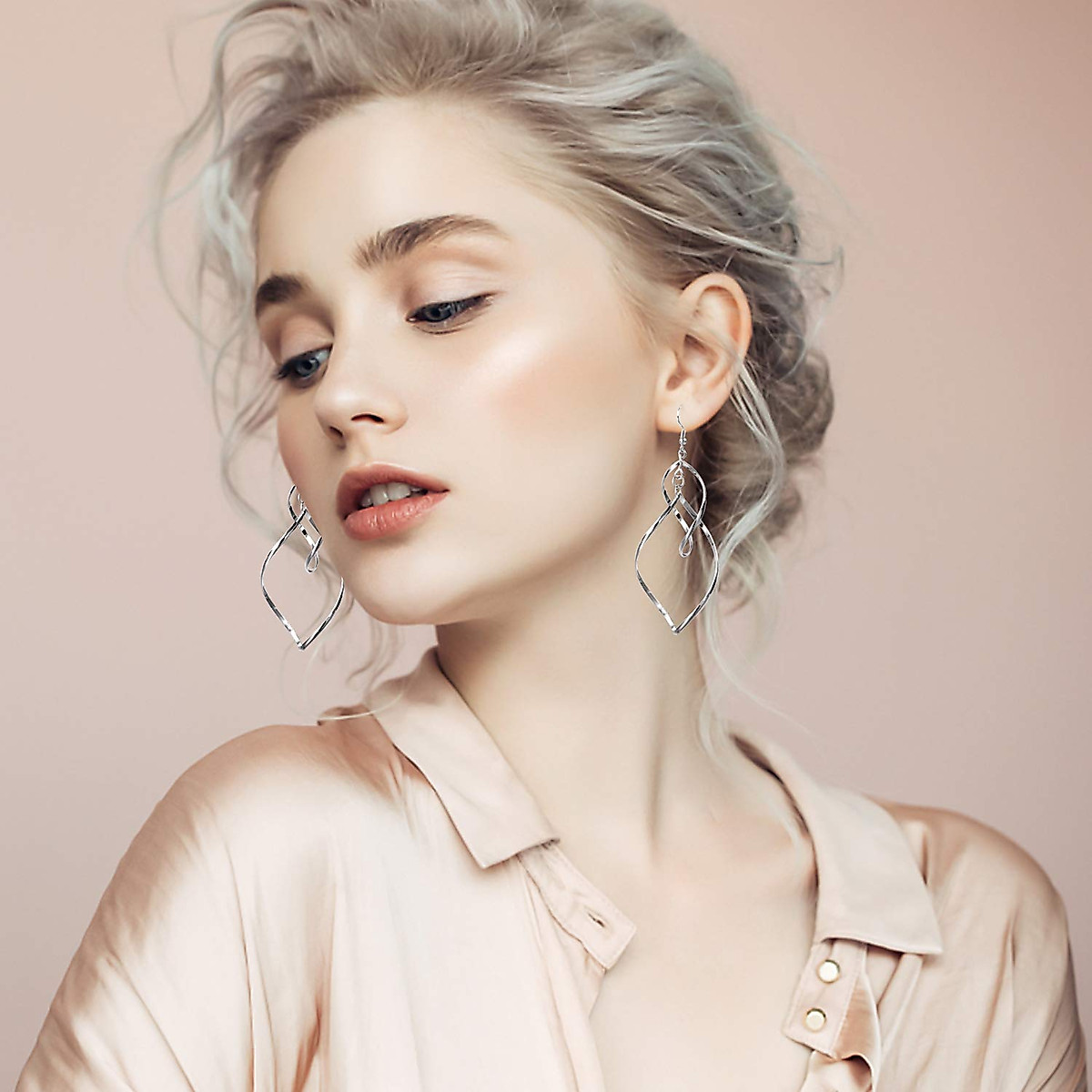 ESRICH 20 Pairs Alloy Earrings with 8 PCS Gold,12 PCS Sliver,20 Styles of Earrings for Women ewelry Fashion and Christmas gifts Valentine Birthday Party