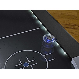 TRIUMPH SPORTS USA Lumen-X Lazer 6’ Interactive Air Hockey Table Featuring All-Rail LED Lighting and In-Game Music