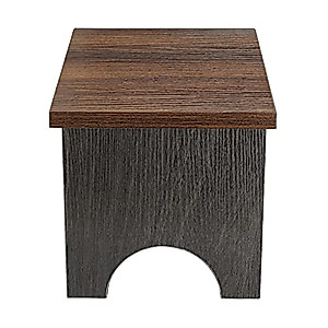 Ouya Wooden Step Stools for Kids and Adults Capacity 500Lbs Kitchen Bathroom Footstool Utility One Step Stool with Black Oak OYHX OYHX