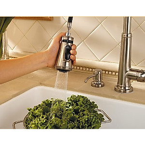 Pfister Ashfield 1-Handle Pull-Down Kitchen Faucet with Soap Dispenser, Brushed Nickel