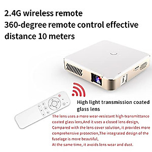 GXBPY S350 Mini Dlp Projector Smart Tv Android 9.0 WiFi Pico Protable 1080p Outdoor 4k Cinema for Smartphone (Color : D)