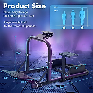 Marada Racing Simulator Cockpit Super Stable Support fit for Fanatec, PXN, Thrustmaster, Logitech G27, G29, G920, T500, CSL DD Adjustable Frame, Wheel Pedal Shifter Seat Not Include