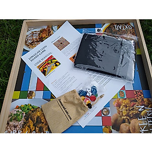 Jamaican Ludo Food Edition (Ludi/Ludy/Loodi) | 24in x 24in Board Game | Family Game Night Activity | Fun Easy Multi-Player Entertainment