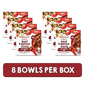 Happy Tot Organics Meal Bowl, Beef & Quinoa Fiesta with Vegetable Salsa, 4.5 Ounce Pouch (Pack of 8)