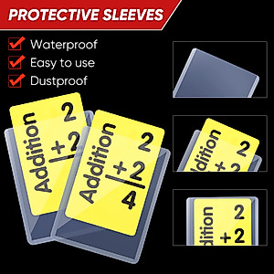 Chinco 400 Pieces Card Sleeve Hard Plastic Card Protector Card Holder for Trading Card, Baseball Card, Football Card, Sport Card, Card Photo Card, 3 x 4 Inches (Clear)