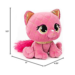 P.Lushes Designer Fashion Pets Madame Purrnel Premium Cat Stuffed Animal, Pink and Gold, 6”